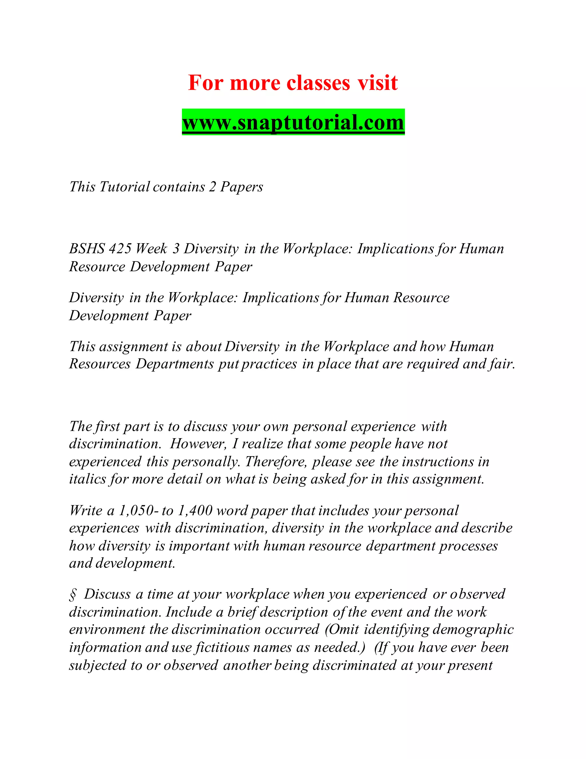 Bshs 425 Effective Communication - snaptutorial.com