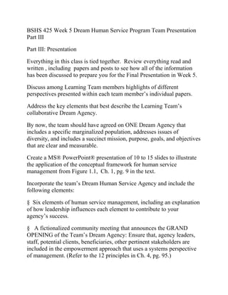 Bshs 425 Enhance teaching - tutorialrank.com