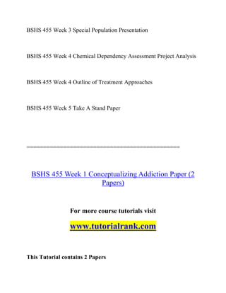 Bshs 455 Enhance teaching - tutorialrank.com