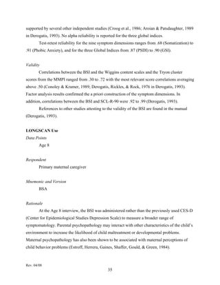 The BSI is the short version of the SCL-R-90 (Derogatis, 1975, 1977), | PDF