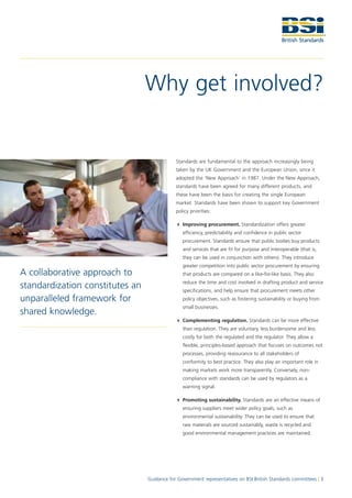 Guidance for Government representatives on BSI British Standards ...