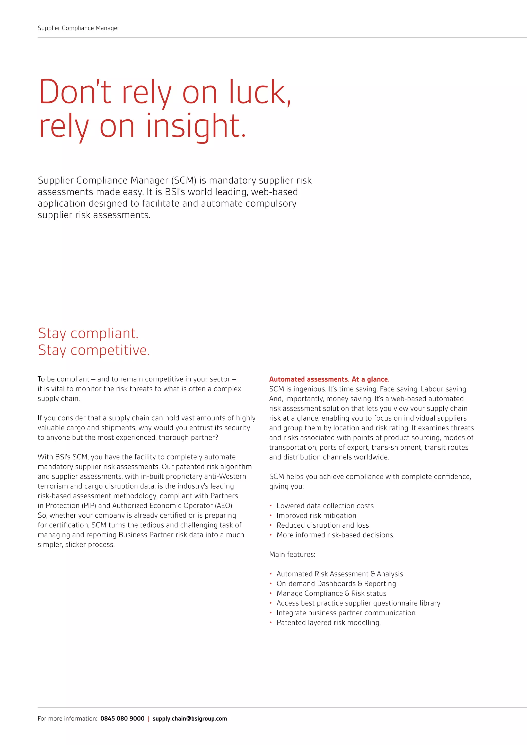 Bsi scm-brochure | PDF