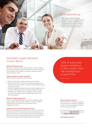 Bsi scm-brochure | PDF