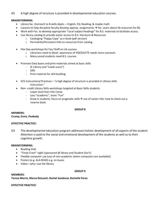 Bsi And Libraries Conference Group Activity | PDF