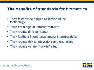 BSI Biometrics Standards Presentation | PPT