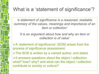 Assessing Significance and Significance 2.0: an introduction - Margaret ...