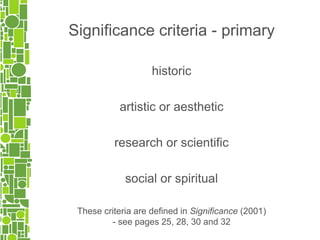 Assessing Significance and Significance 2.0: an introduction - Margaret ...