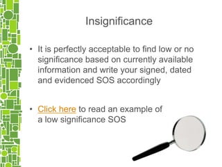 Assessing Significance and Significance 2.0: an introduction - Margaret ...