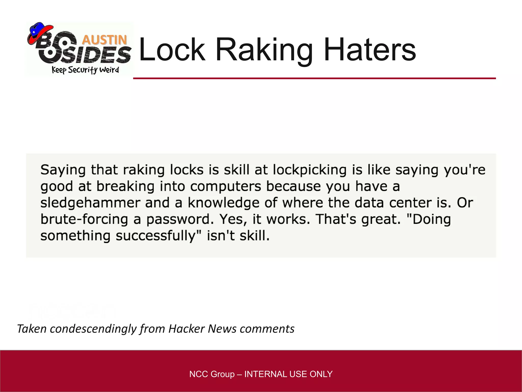 Rapid Covert Physical Entry | PPT