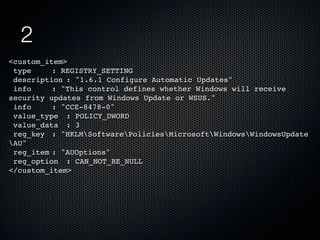 Configuration Auditing | KEY | Operating Systems | Computer Software and Applications