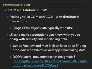 BSides Iowa 2018: Windows COM: Red vs Blue | PPT