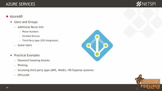 BSides Portland - Attacking Azure Environments with PowerShell | PPT