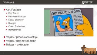 BSides Portland - Attacking Azure Environments with PowerShell | PPT