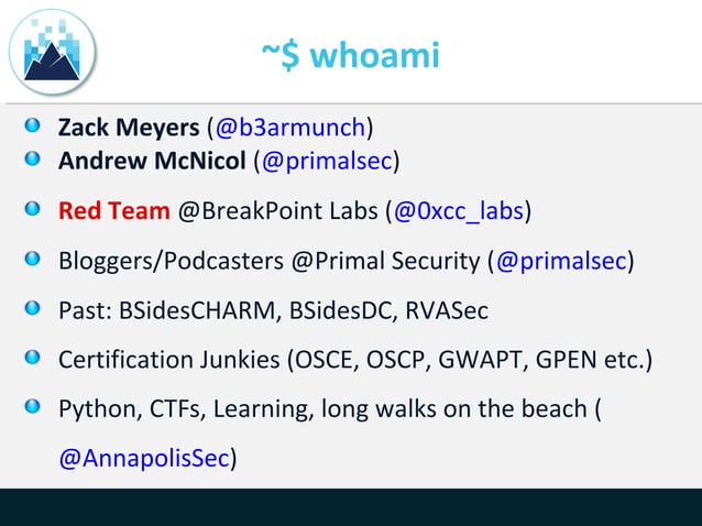 BSides Philly Finding a Company's BreakPoint | PPT