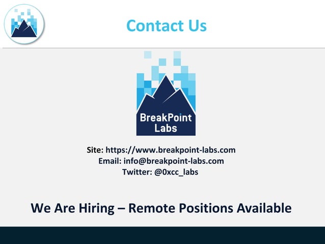 BSides Philly Finding a Company's BreakPoint | PPT