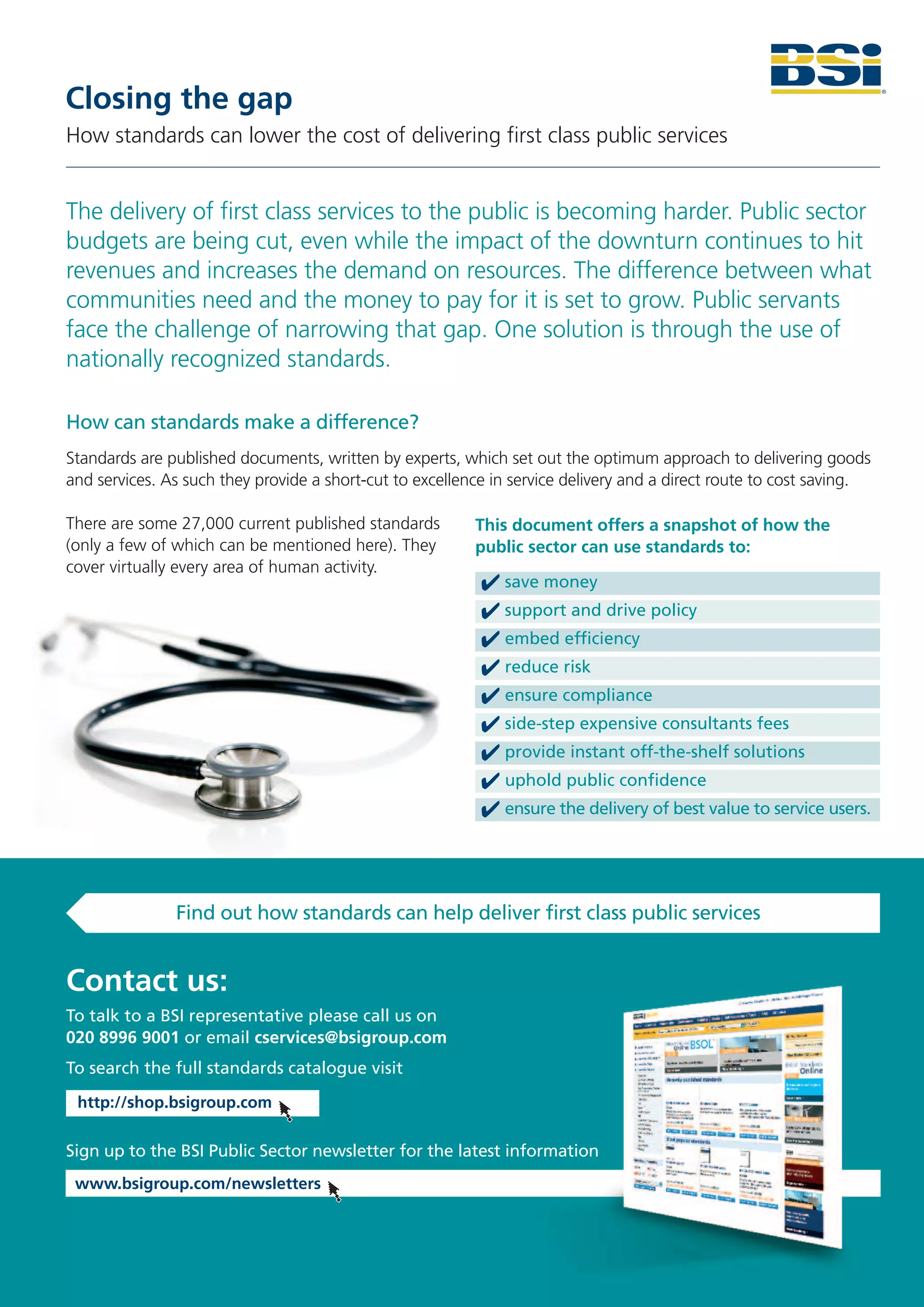 BSI how standards can help the public sector | PDF