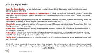 BSI Lean Six Sigma Programmes - A Short Overview Presentation | PPTX