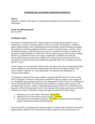 B.S. In Com Studies Program Proposal | PDF
