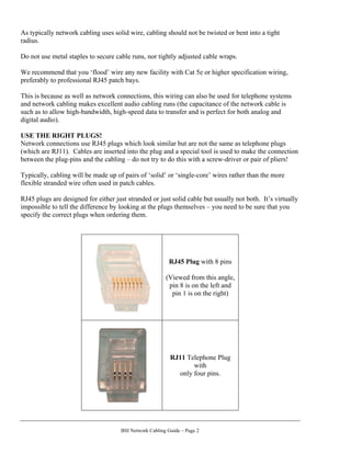 Network Cabling Guide | Cat5, Cat6, Cat7 | PDF