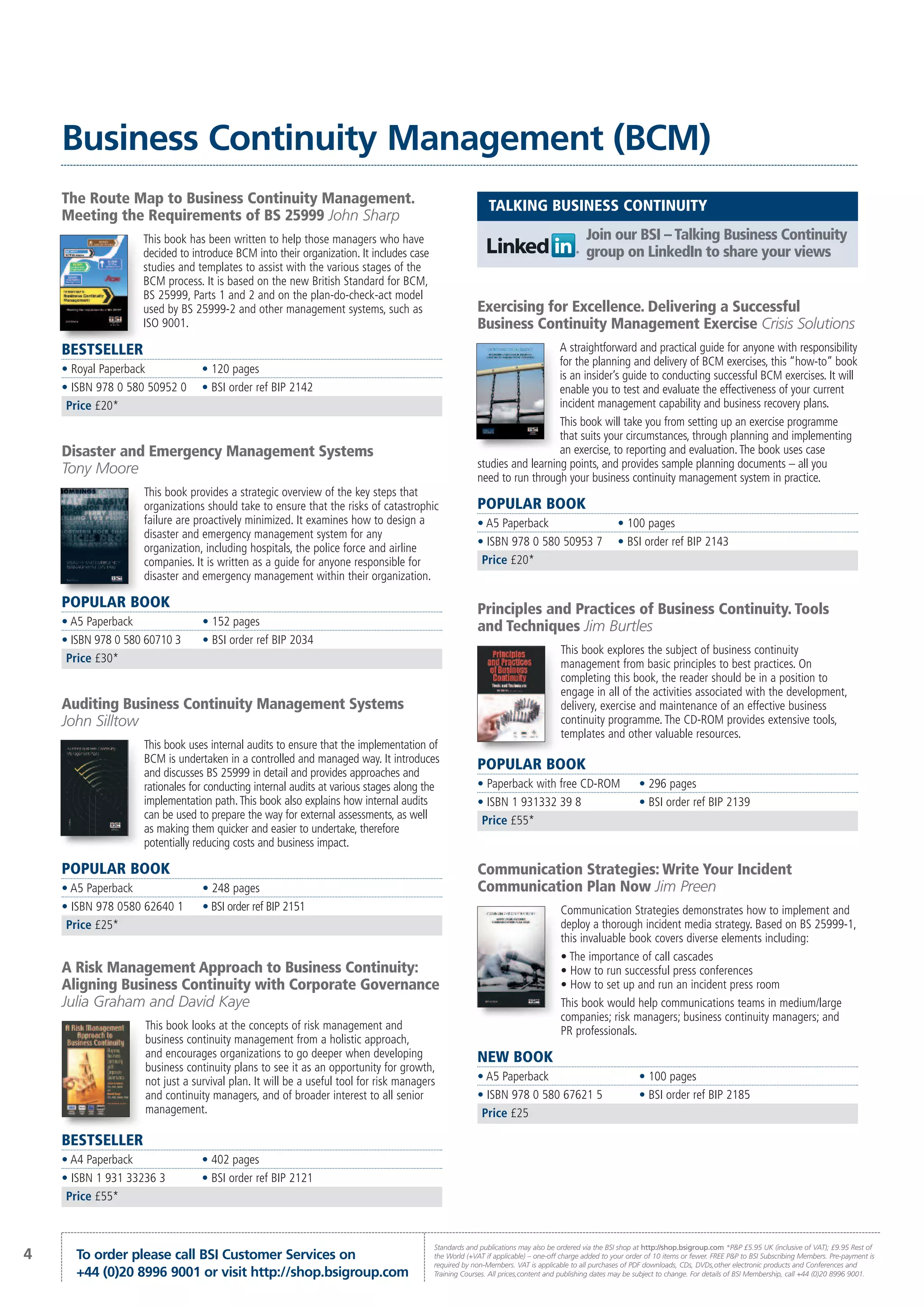 2010 BCM & Risk brochure | PDF