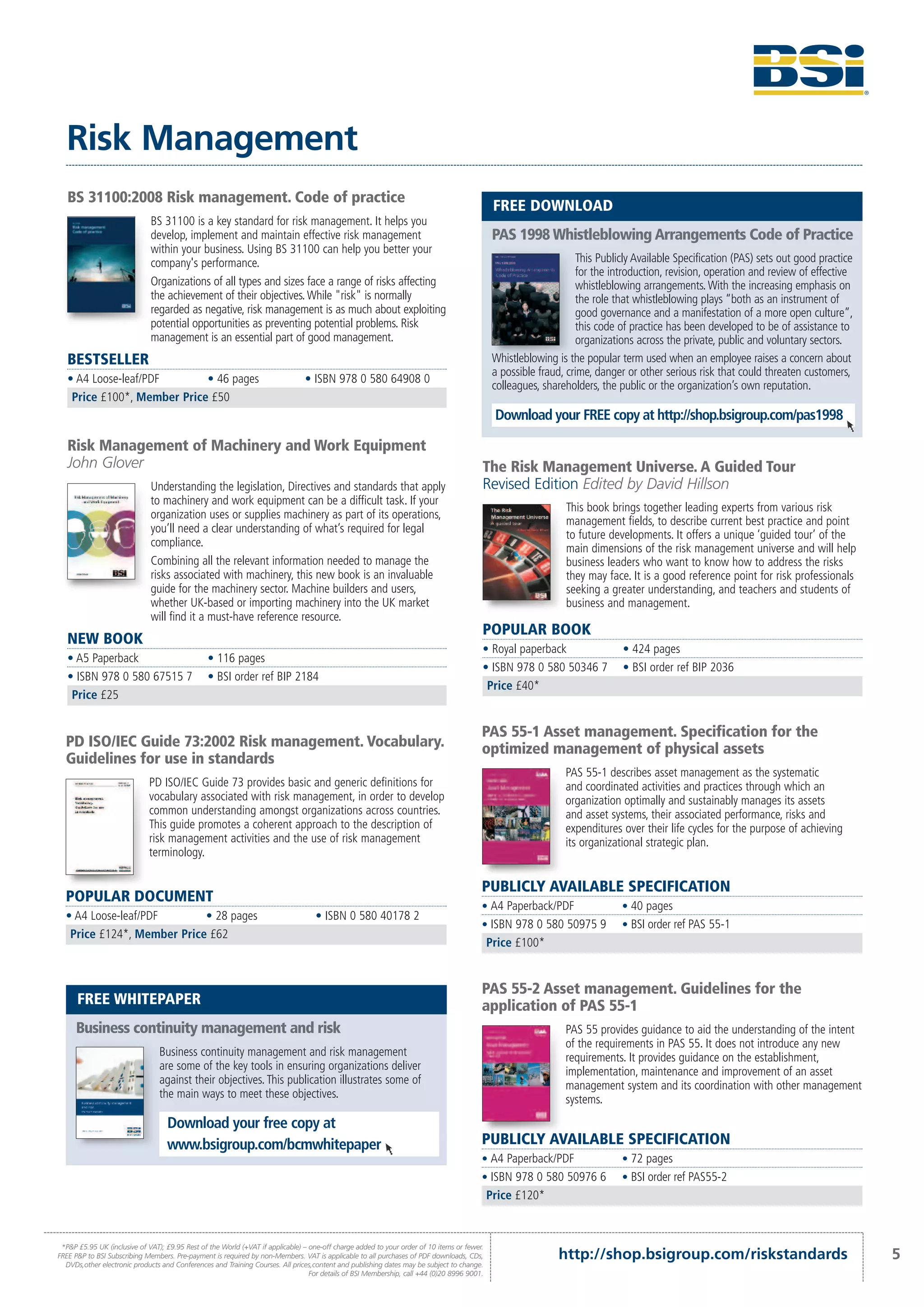 2010 BCM & Risk brochure | PDF