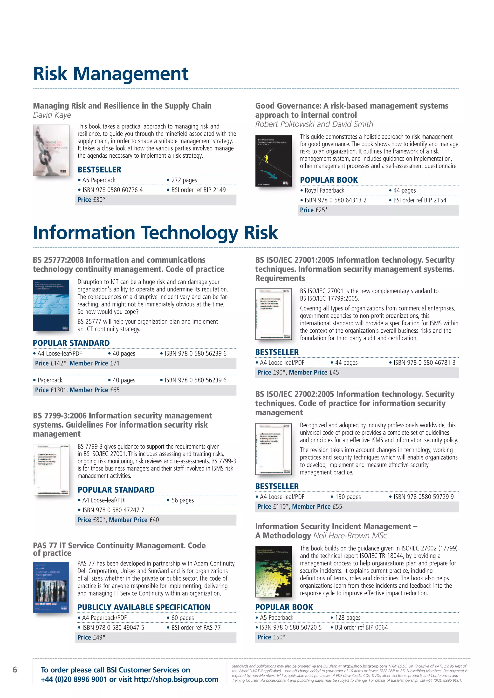 2010 BCM & Risk brochure | PDF