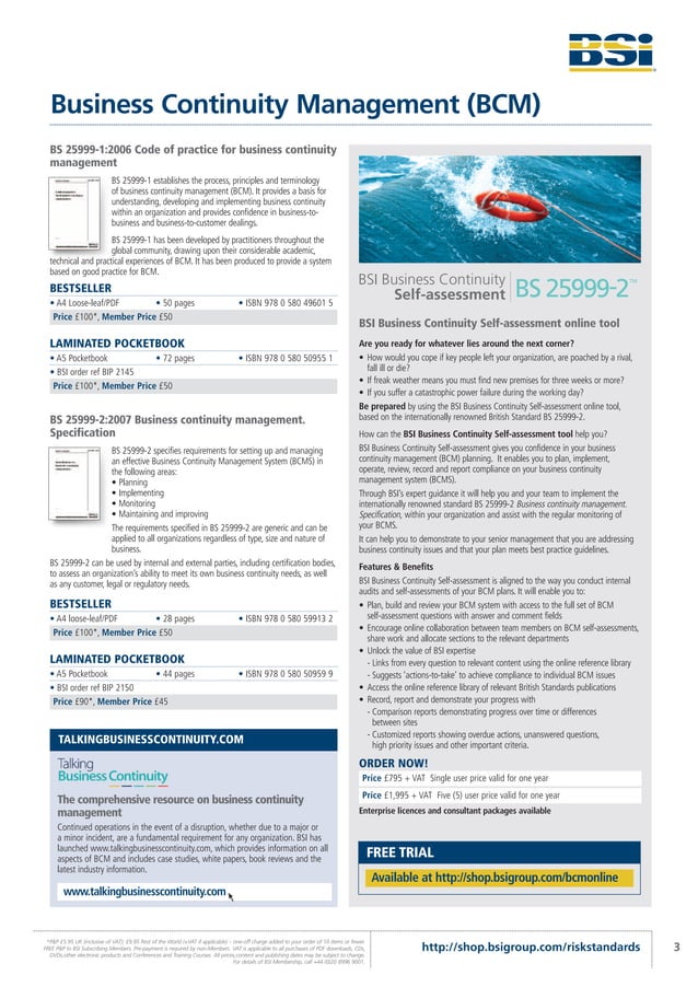 2010 BCM & Risk brochure | PDF