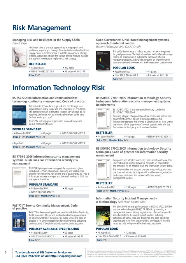 2010 BCM & Risk brochure | PDF