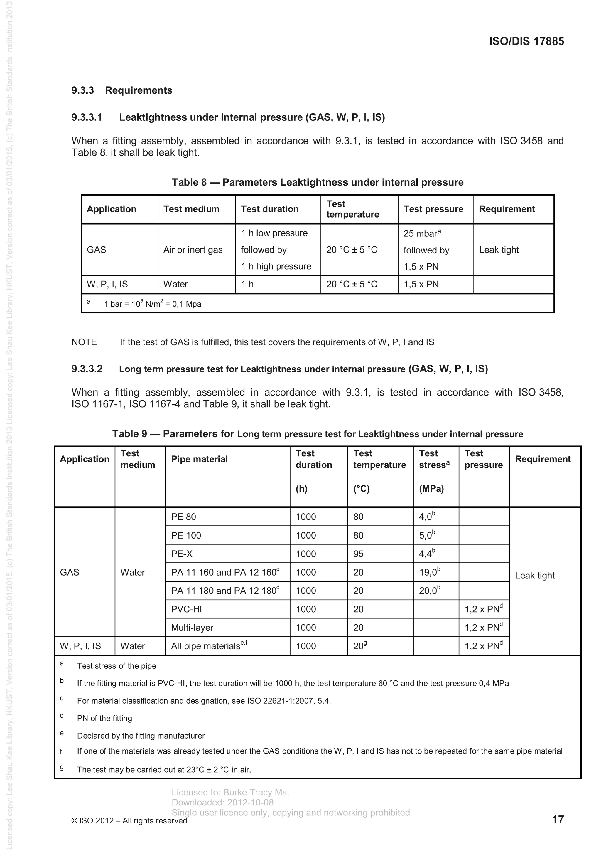 [Bs iso 17885] - plastics piping systems. mechanical fittings for ...
