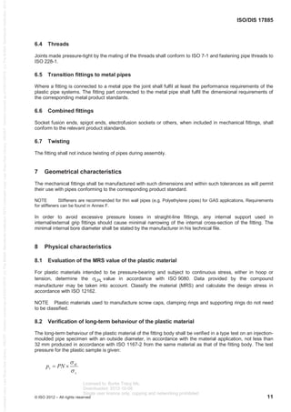 [Bs iso 17885] - plastics piping systems. mechanical fittings for ...