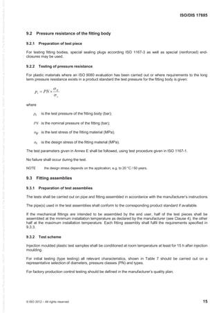 [Bs iso 17885] - plastics piping systems. mechanical fittings for ...