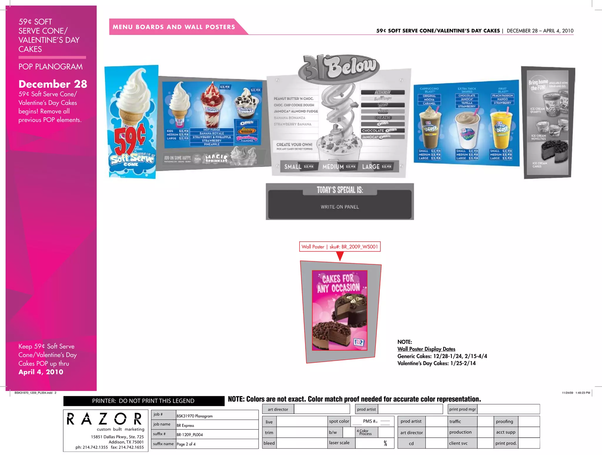 Baskin-Robbins Planogram | PDF