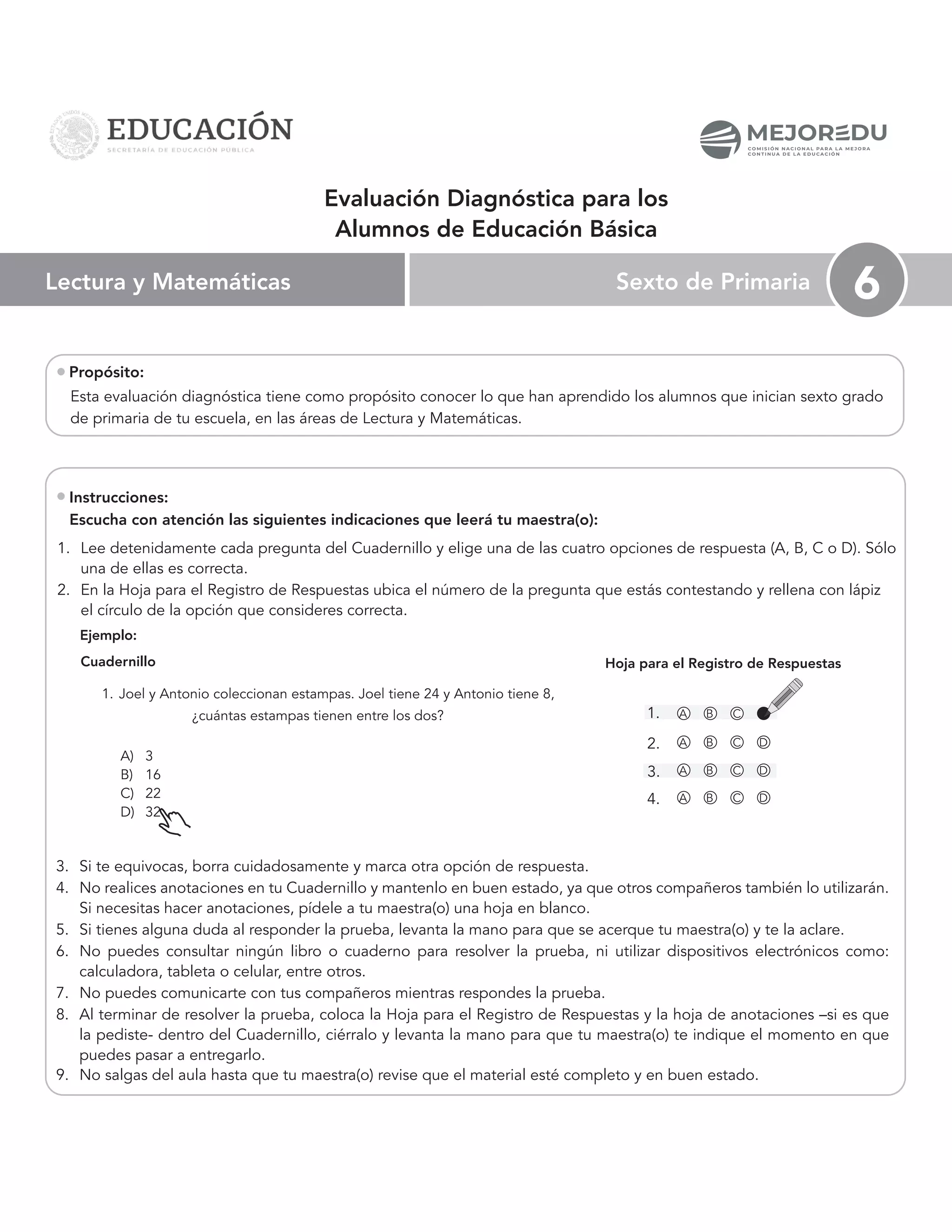 Prueba 6to Grado De Primaria Pdf
