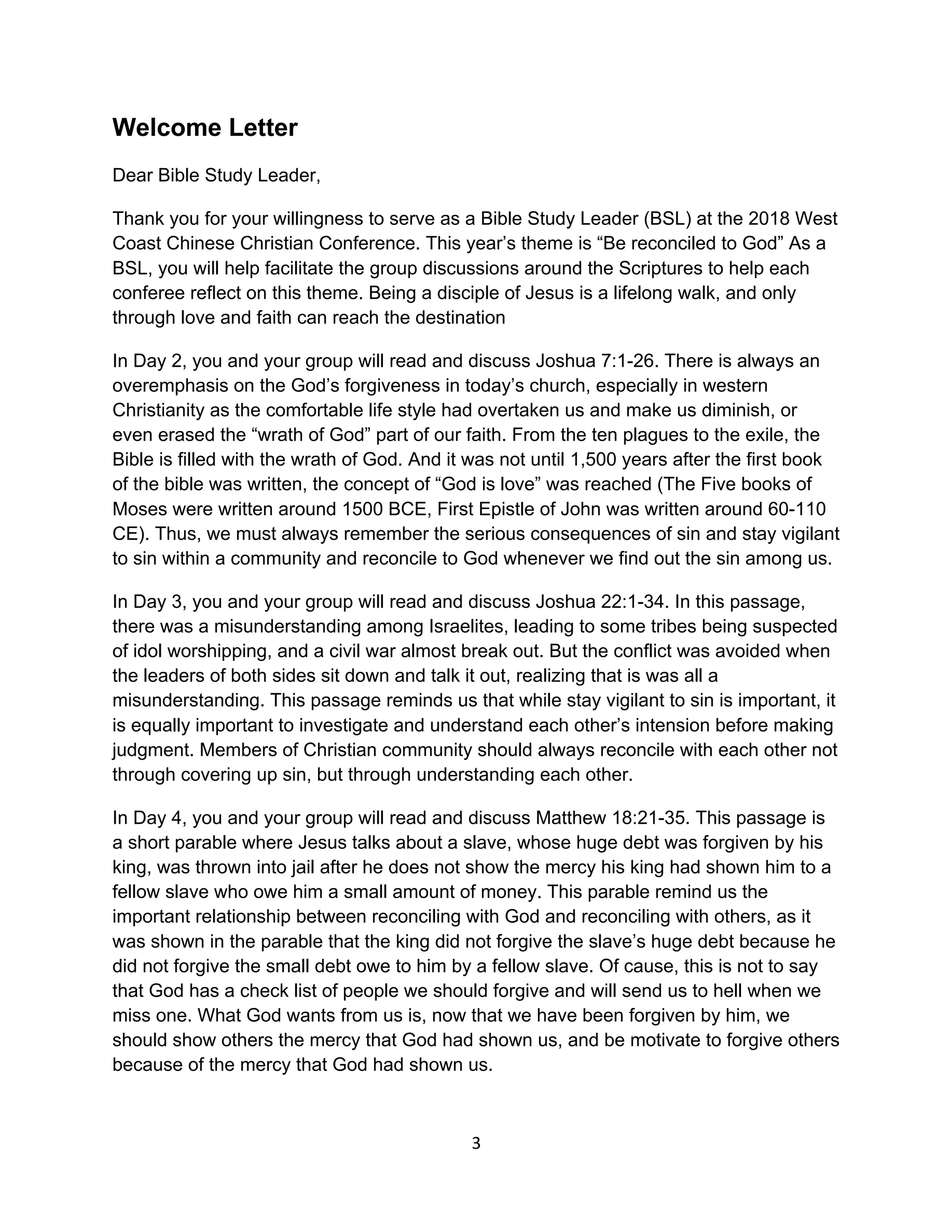 WCCCC 2018: Bible Study Leader's Guide | PDF