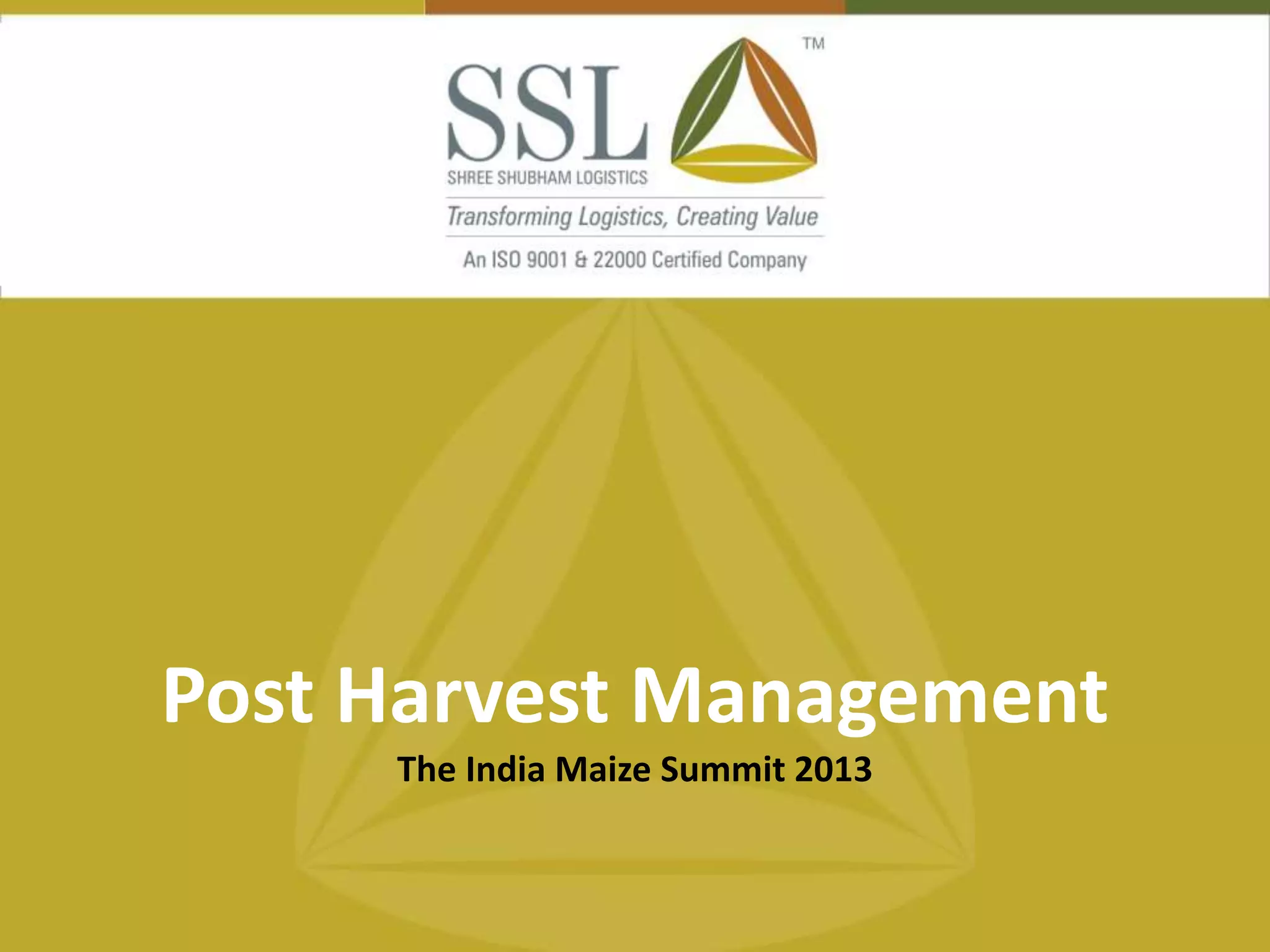Post harvest management | PPTX