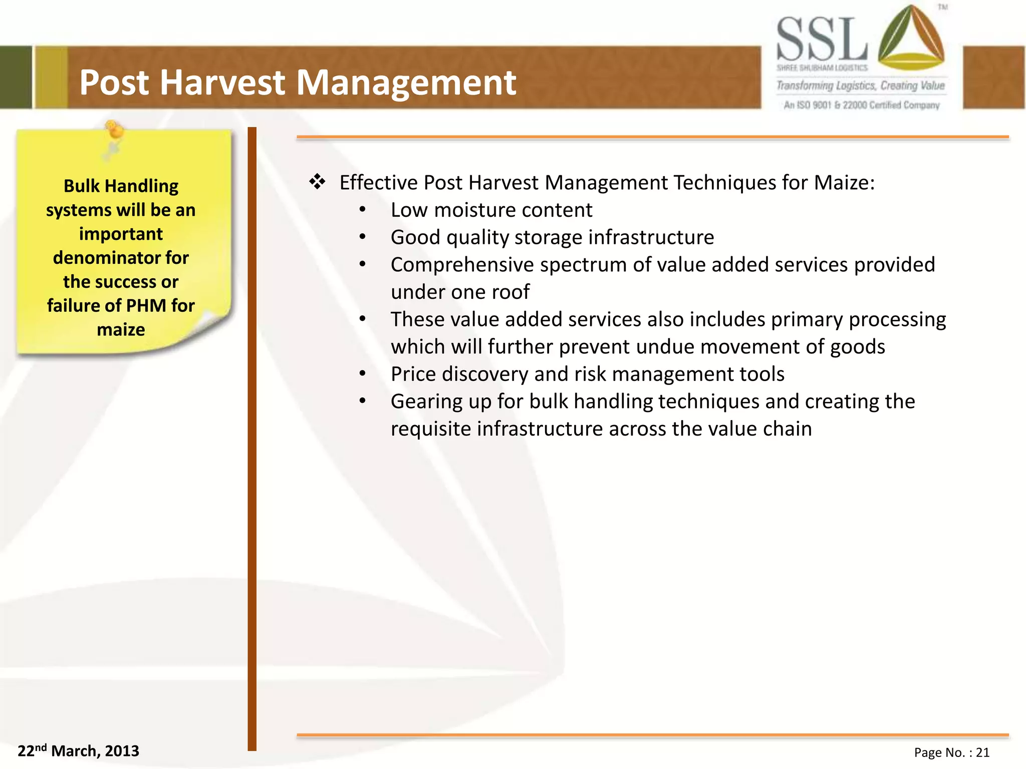 Post harvest management | PPTX