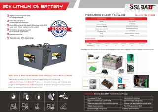 Bslbatt lithium forklift battery catalogue | PDF