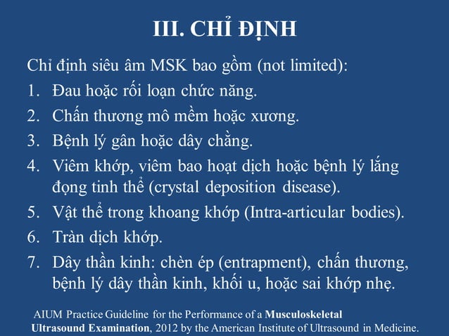 Tổng quan siêu âm cơ xương khớp, Bs Liêm | PDF