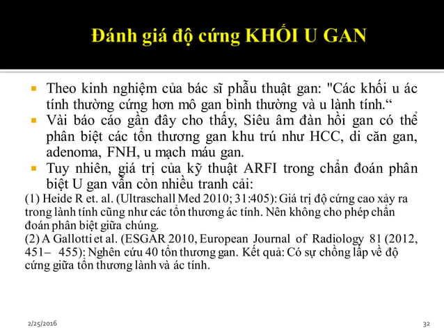 Tổng quan siêu âm đàn hồi và ứng dụng trong cơ xương khớp, Bs Liêm | PDF