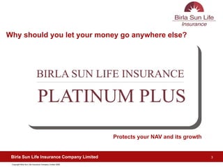 Birla SunLife Platinum Plus Iii Plan | PDF