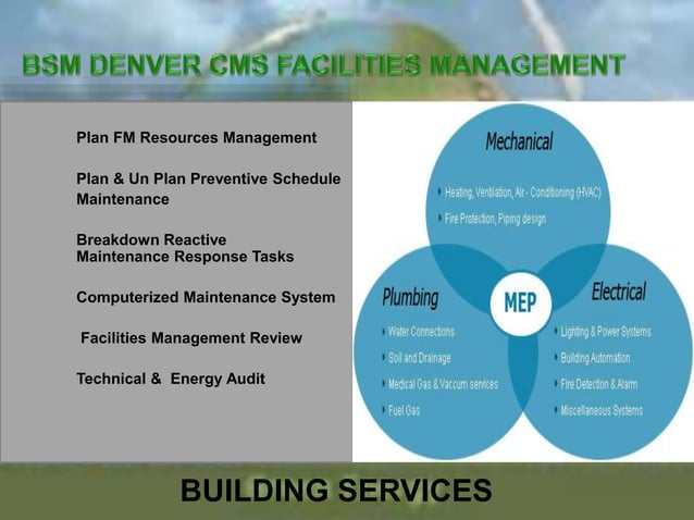 BSM CMS BUILDING SERVICES MANAGEMENT | PPT