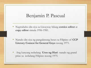 Benjamin Pascual & Buenaventura S. Medina | PPTX
