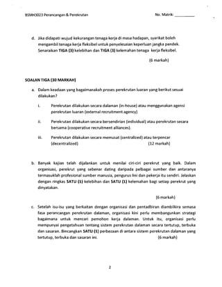 Bsmh 3023 past year1 | PDF