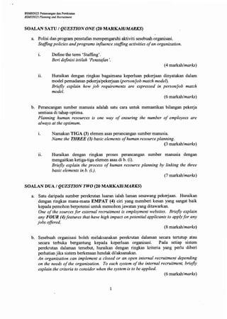 Bsmh 3023 past year3 | PDF