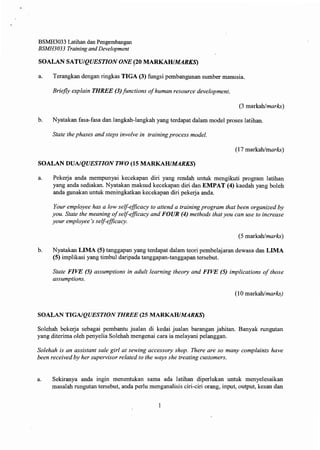 Bsmh 3033 past year 3 | PDF