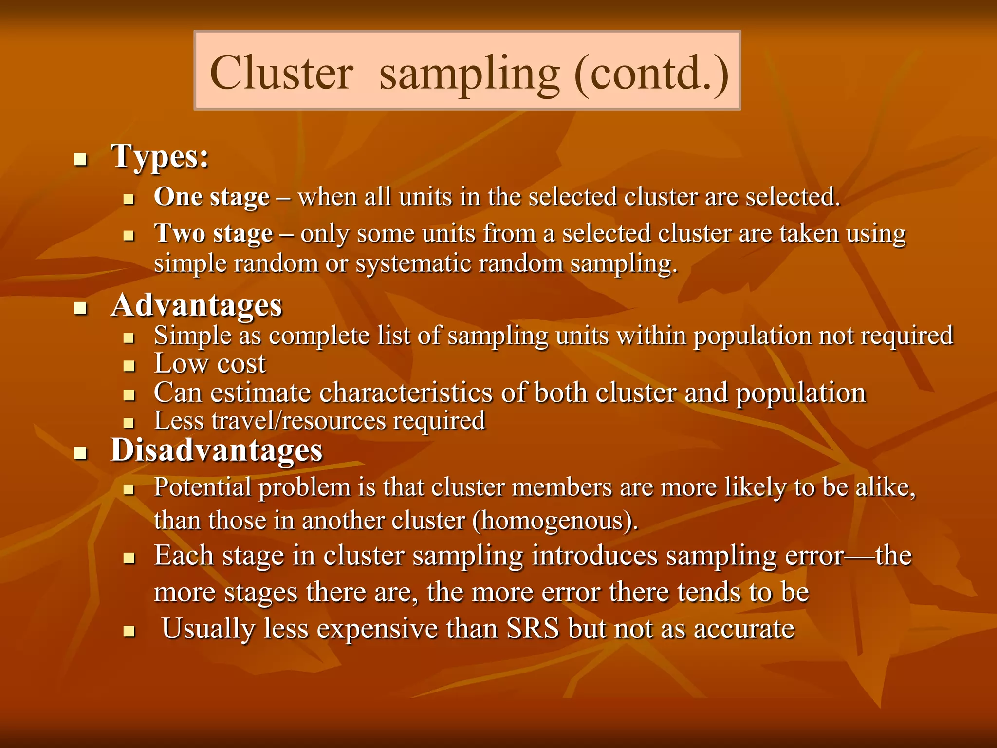 Bsm presentation cluster sampling | PPTX