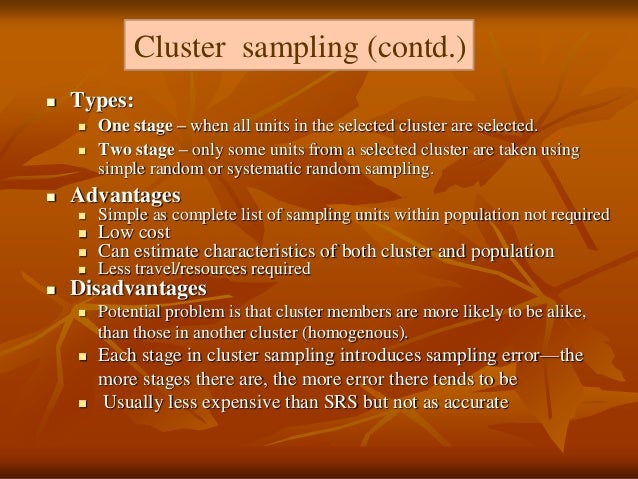 Bsm presentation cluster sampling