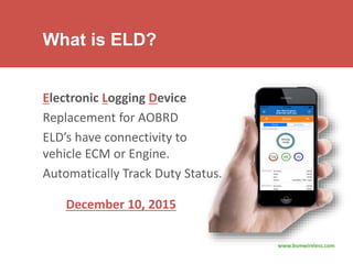 Don't Derail Your Compliance: Get Up To Speed On ELD | PPTX