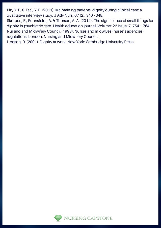 BSN Nursing Capstone Project Examples