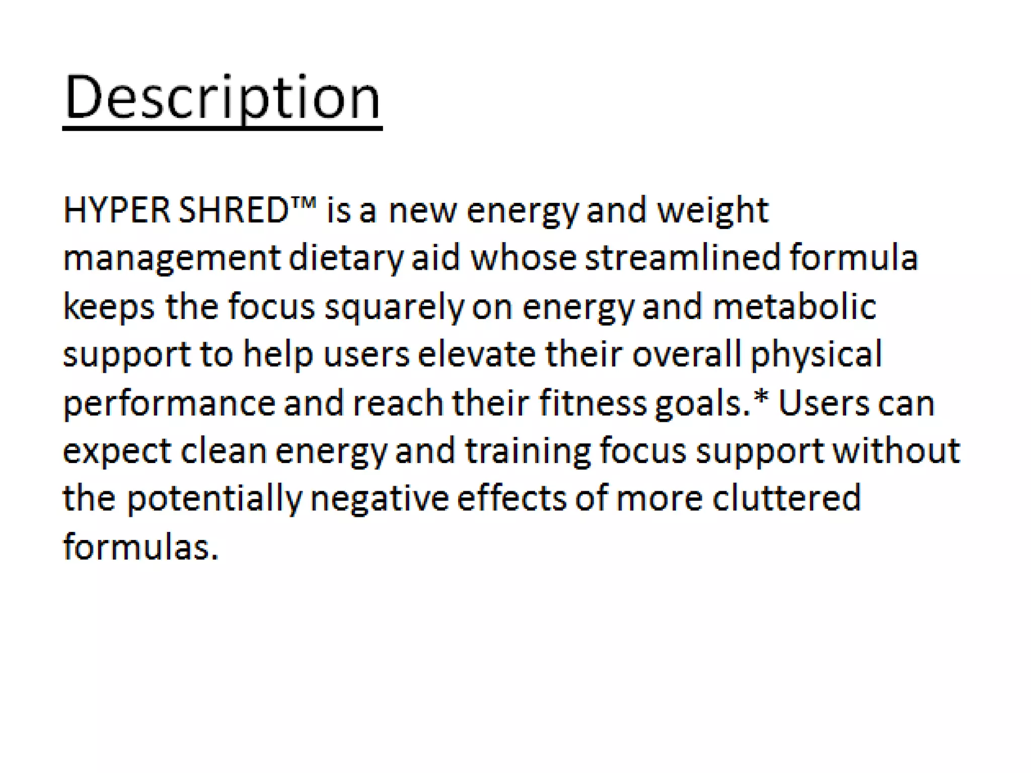 BSN Hyper Shred | PPTX | Nutrition | Healthy Living